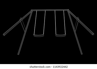 Kids Swing Model Wireframe Low Poly Stock Vector (Royalty Free) 1143922442