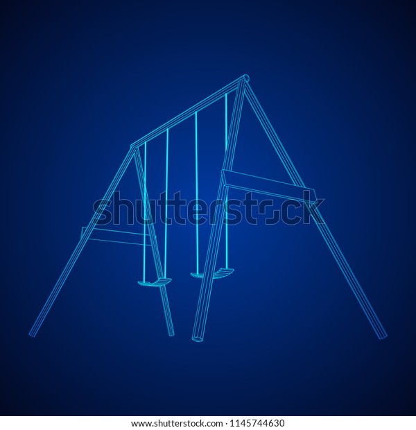 Kids Swing Model Wireframe Low Poly Stock Vector (Royalty Free ...