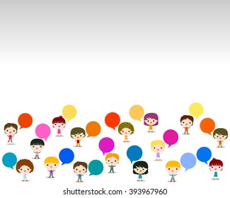 Kids Talking Stock Vector (Royalty Free) 393967960 | Shutterstock