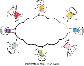 Kids Vector Drawing Border Stock Vector (Royalty Free) 715449388 ...