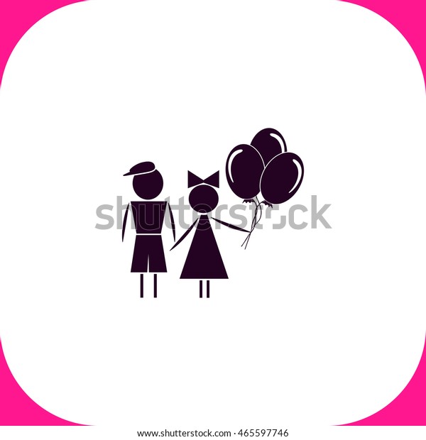 Kids Vector Icon On White Background Stock Vector (Royalty Free ...