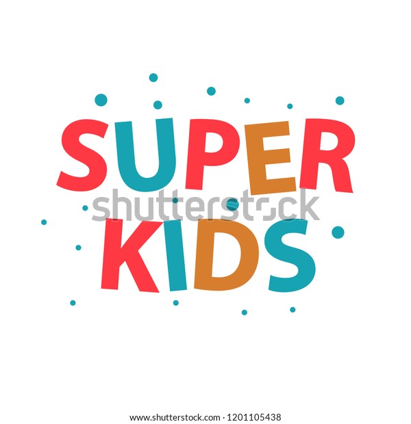 Kids Word Logo Design Vector Template Stock Vector (Royalty Free ...