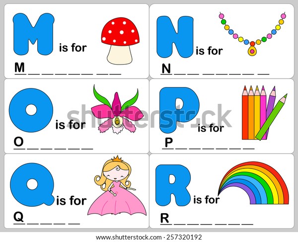 Kids Words Learning Game Worksheets Simple Stock Vector (Royalty Free ...