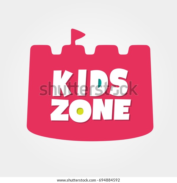 Kids Zone Banner Design Children Playground: vector de stock (libre de ...