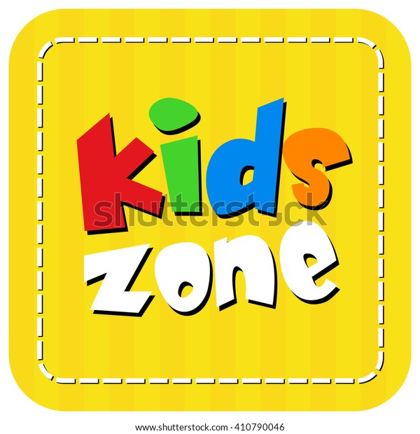 Kids Zone Banner Design Over White Stock Vector (Royalty Free ...