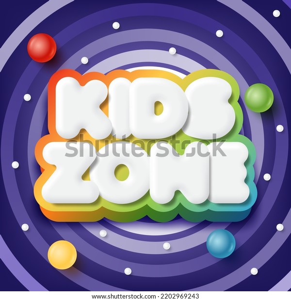 Kids Zone Logo Icon Vector 3d Stock Vector (Royalty Free) 2202969243 ...