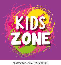 Kids Zone Poster Icon: vector de stock (libre de regalías) 758246296