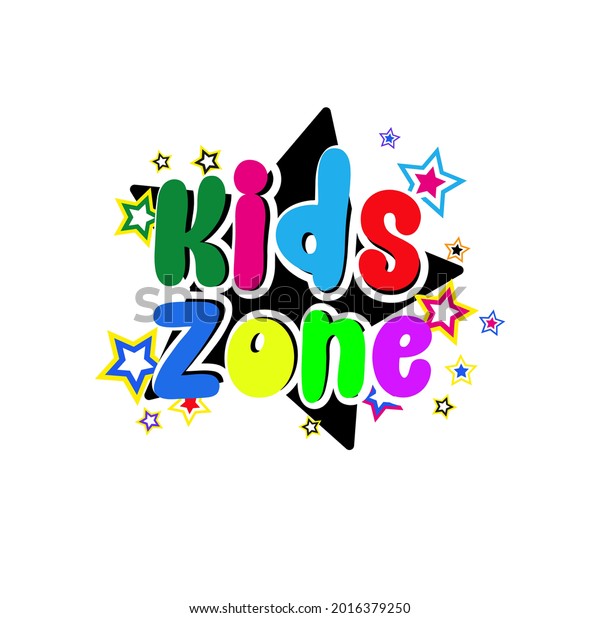 Kids Zone Sign On White Background Stock Vector (Royalty Free ...