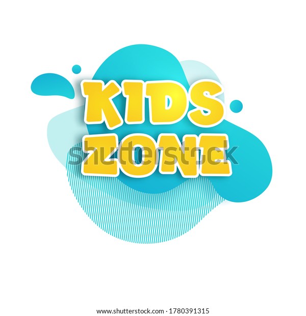Kids Zone Vector Cartoon Banner Colorful Stock Vector (Royalty Free ...