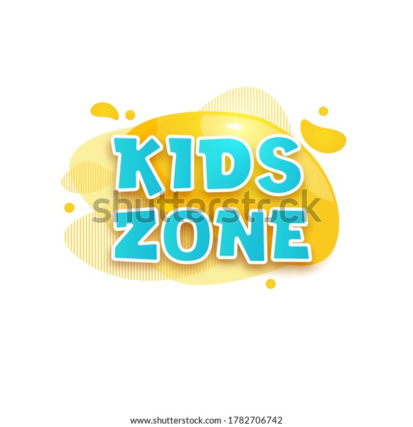 Kids Zone Vector Cartoon Banner Colorful Stock Vector (Royalty Free ...