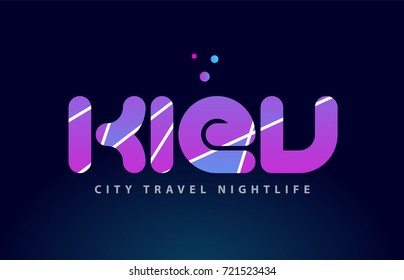 Kiev Logo Text Word Typography Design Stock Vector (Royalty Free ...