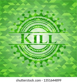 Kill Green Emblem Mosaic Background Stock Vector (Royalty Free ...