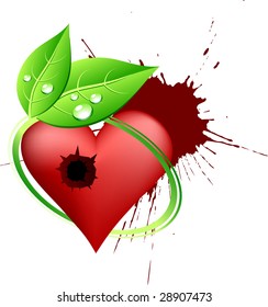 Killed Love Symbol Vector Illustration Stock Vector (Royalty Free ...