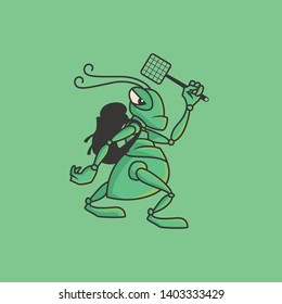 Killer Bug Mascot Character Design Stock Vector (Royalty Free ...