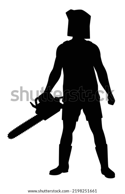 Killer Chain Saw Machine Hunter Weapon Stock Vector (Royalty Free ...