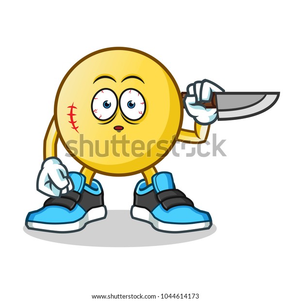 Killer Emoticon Mascot Vector Cartoon Illustration Stock Vector ...
