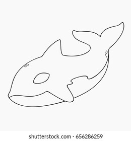 Killer Whale Orca Line Art Vector Stock Vector (Royalty Free) 656286259 ...