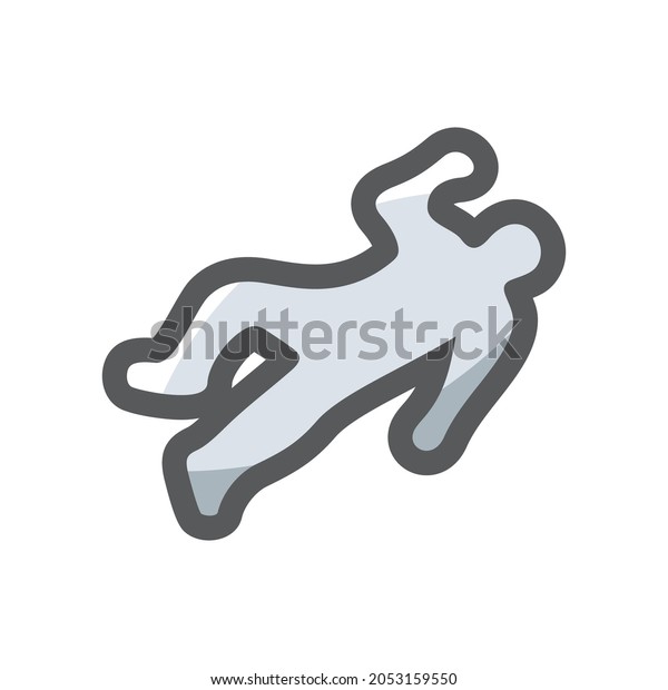 Killing Trace Simple Crime Scene Vector Stock Vector (Royalty Free ...