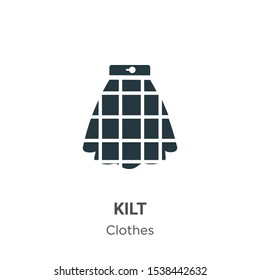Kilt Vector Icon On White Background Stock Vector (Royalty Free ...