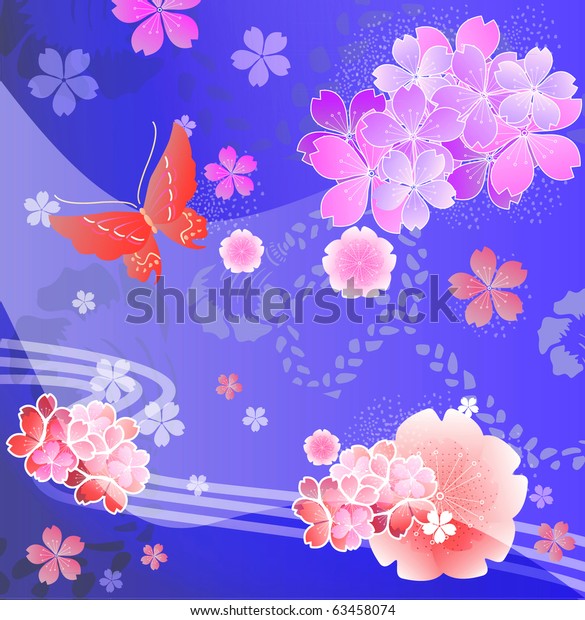 Kimono Design Traditional Japanese Patterns Stock Vector (Royalty Free ...