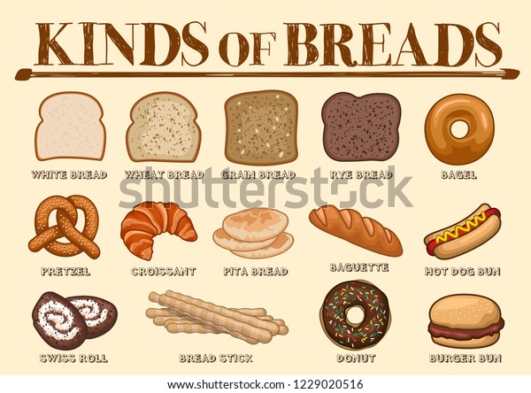 Kind Bread Object Illustration Stock Vector 库存矢量图（免版税）1229020516 ...