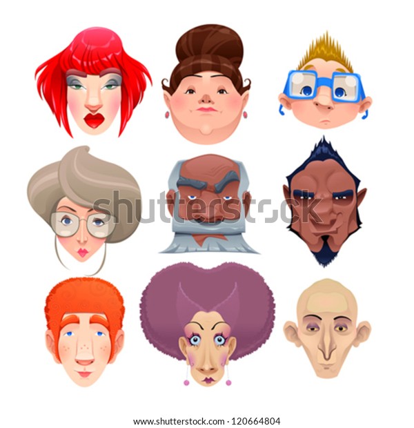 Kind People Vector Cartoon Isolated Characters: เวกเตอร์สต็อก (ปลอดค่า ...