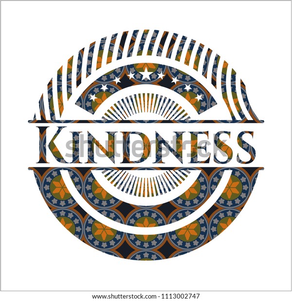 Kindness Arabickindness Arabic Style Emblem Arabesque Stock Vector ...