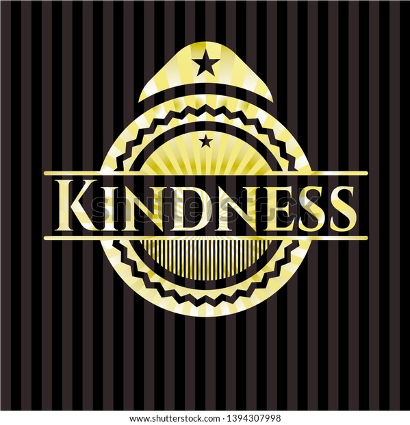 Kindness Golden Emblem Badge Vector Illustration Stock Vector (Royalty ...
