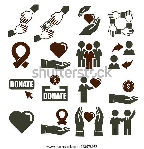 Kindness Icon Set Stock Vector (Royalty Free) 448578955