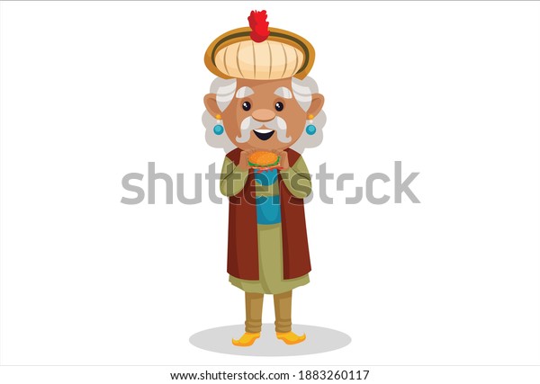 King Akbar Eating Burger Vector Graphic Stock Vector (Royalty Free ...