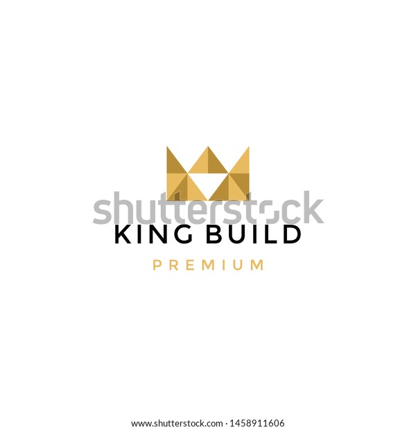 King Build Crown Logo Template Stock Vector (Royalty Free) 1458911606 ...