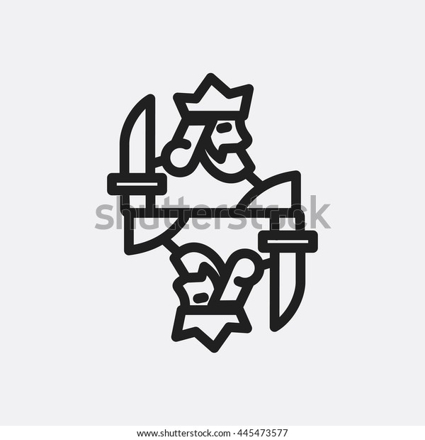 King Card Icon Illustration Isolated Vector Stock Vector (Royalty Free ...