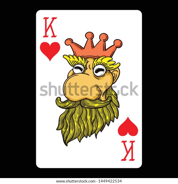 King Cartoon Face Cards Graphics Vectors Stock Vector (Royalty Free ...