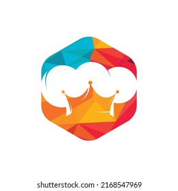King Chef Vector Logo Design Template Stock Vector (Royalty Free ...