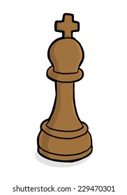 King Chess Piece Cartoon Vector Illustration Stock Vector (Royalty Free ...