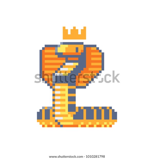 King Cobra Pixel Art Icon African Arkivvektor (royaltyfri) 1010281798 ...