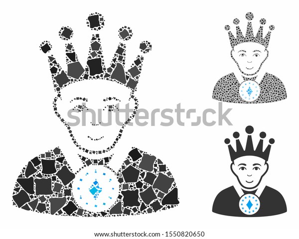 King Composition Uneven Parts Different Sizes Stock Vector (Royalty ...