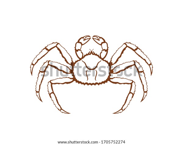 King Crab Logo Isolated King Crab Stock Vector (Royalty Free ...