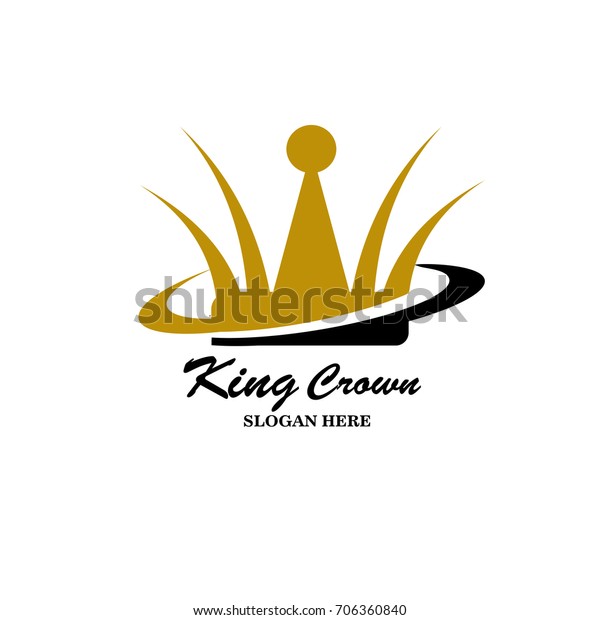 King Crown Logo Template Design Vector Stock Vector (Royalty Free ...