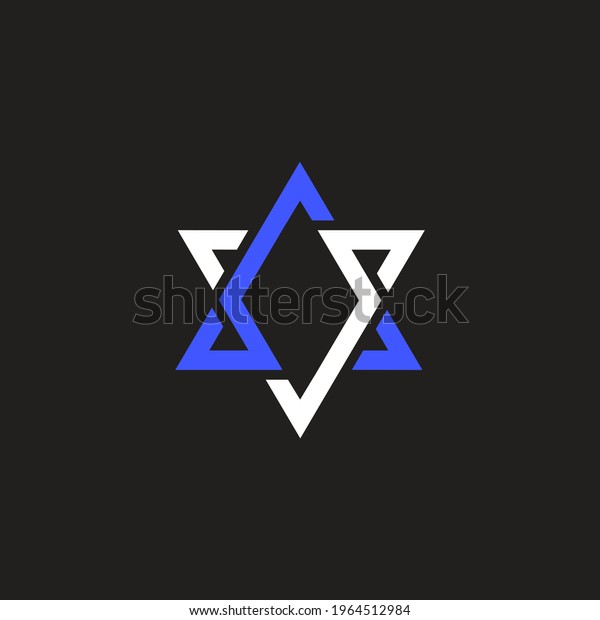 King David Star Symbol Design There Stock Vector (Royalty Free ...
