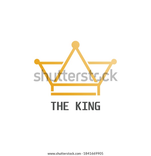 King Design Logo Icon Gold Yellow Stock Vector (Royalty Free ...