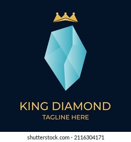 King Diamond Logo Design Vector Stock Vector (Royalty Free) 2116304171 ...