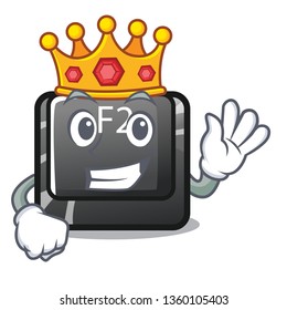 King F2 Button On Mascot Computer Stock Vector (Royalty Free ...