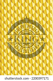 King Golden Emblem Scales Pattern Vector Stock Vector (Royalty Free ...