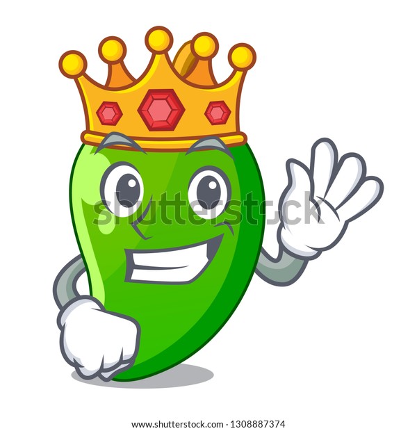 King Green Mango Isolated Mascot Stock Vector (Royalty Free) 1308887374 ...