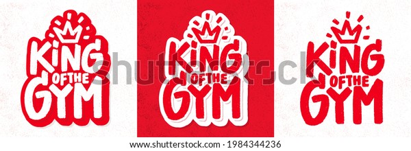 King Gym Vector Handwritten Lettering Set Stock Vector (Royalty Free ...