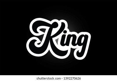 King Hand Written Word Text Typography Stock Vector (Royalty Free ...