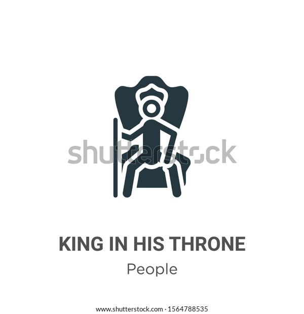 King His Throne Vector Icon On Stock Vector (Royalty Free) 1564788535