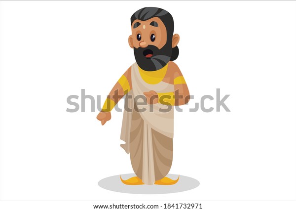 King Janaka Shocked Vector Cartoon Illustration庫存向量圖（免版稅）1841732971 ...