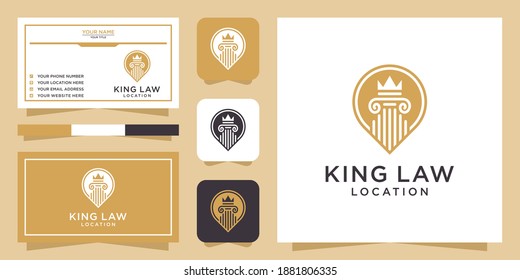 King Law Location Logo Template Stock Vector (Royalty Free) 1881806335 ...